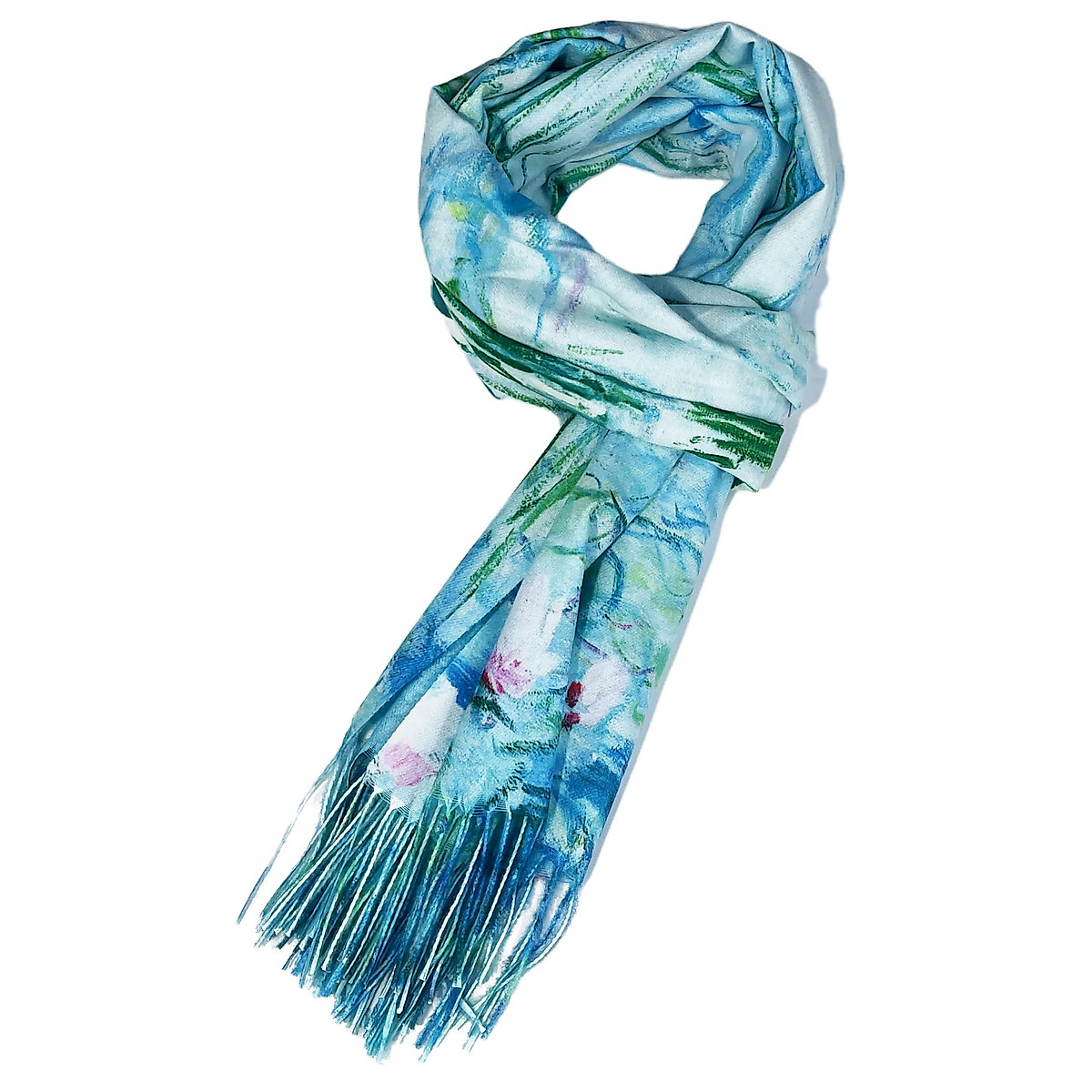 VIUJUH Soft Cashmere Feel Scarf Elegant Large Winter Warm Scarves Shawl Wrap Gifts Monet Klimt Van Gogh's Art Printed