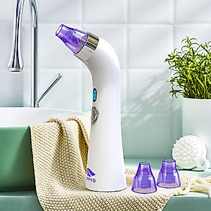Blackhead Remover, POPPYO Blackhead Vacuum, Electric Facial Vacuum Cleaner, Pore Vacuum Extractor Tool, Comedo Removal Beauty Suction Device for Women(Purple)