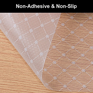 Cooyes Shelf Liner and Drawer Liner,EVA Non-Adhesive Non-Slip Washable Cabinet Liner Refrigerator Liners,for Cupboard,Kitchen,Bathroom,Table Place Mats,Desks Liner