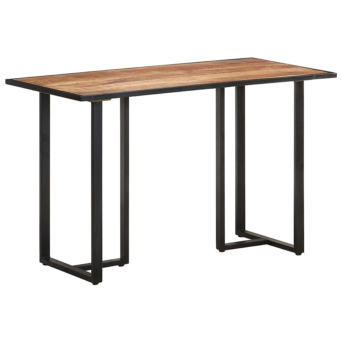 YPWRENH Rectangular Wooden End Table Dining Table 47.2" Rough Mango Wood for Dining Room, Kitchen or Living Room