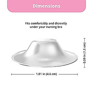 Silveriumom The Original Silver Nursing Cups - Nipple Shields for Nursing Newborn - 100% Pure Silver 999 Silver and Handmade - Nipple Covers Breastfeeding