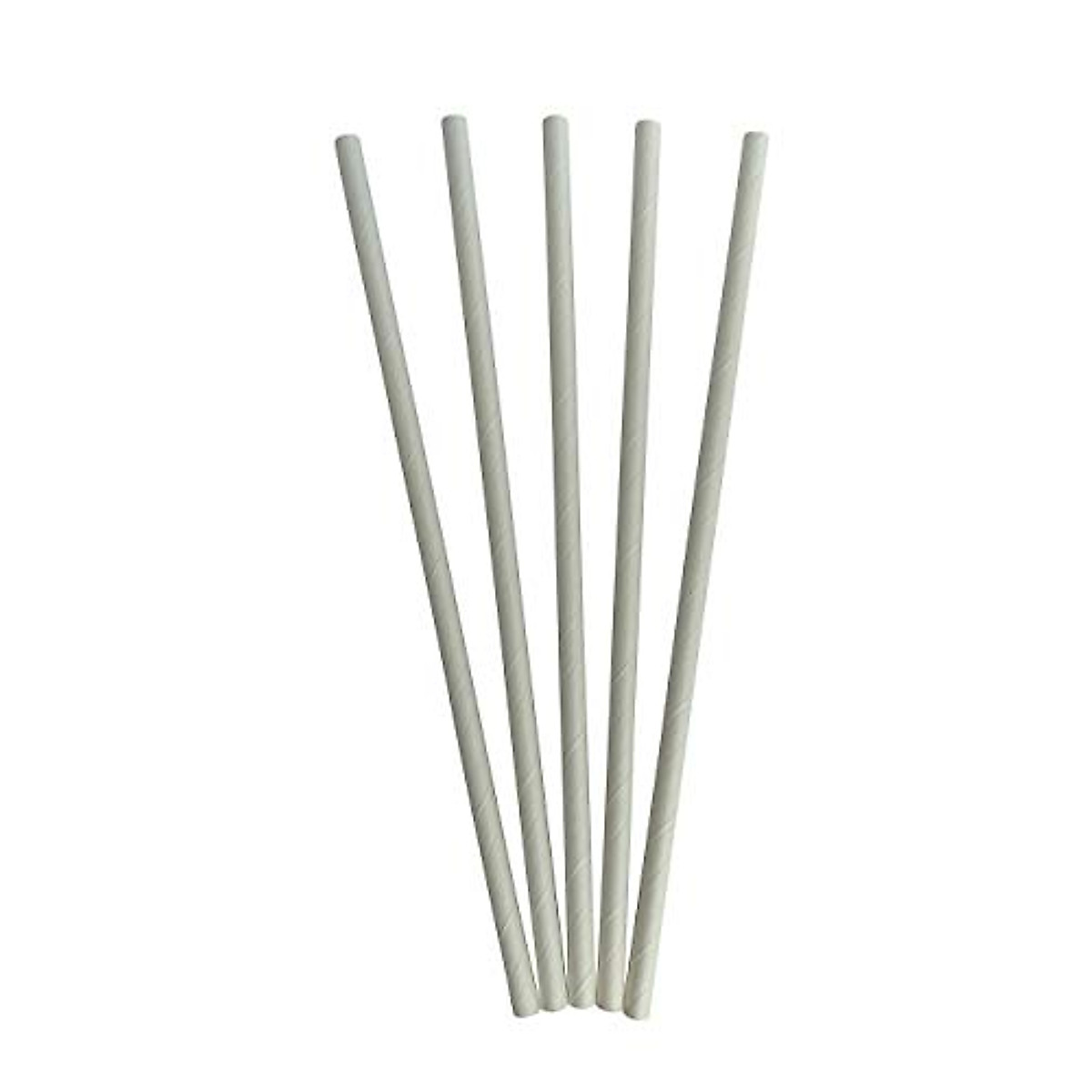 Kingseal WHITE Paper Disposable Drinking Straws, Unwrapped, Jumbo Size, 7.75" Length, Biodegradable, Earth Friendly, Bulk Pack - 1 Box of 600 Straws (600 Count)