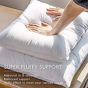 Phantoscope Bundles, Farmhouse Burlap Linen Trimmed Pillow Cover, Off White, 12 x 20 inches & Hypoallergenic Cotton Pillow Insert 12 x 20 inches