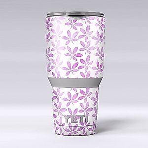 Design Skinz The Vibrant Pink and Purple Leaf - Skin Decal Vinyl Wrap Kit Compatible with The Yeti Rambler Cooler Tumbler Cups