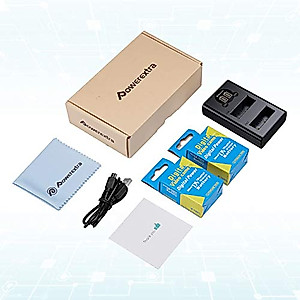 Powerextra 2 Pack Battery & Dual USB Charger with Smart LCD Display for Olympus BLS-5, BLS-50, PS-BLS5 and Olympus OM-D E-M10, Pen E-PL2, E-PL5, E-PL6, E-PL7, E-PM2, Stylus 1
