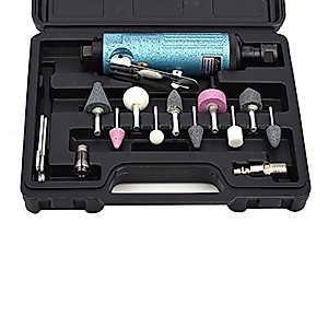 SHININGEYES Air Die Grinder with 1/4" and 1/8" Collets Air Compressor Tool, Air Straight Grinder and Air Angle Grinder (straight grinder)