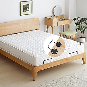 Chinflly 4 PCS Mattress Retainer Bar,Non Slip Mattress Gripper Mattress Stoppers to Prevent Sliding,Mattress Holder in Place with Double Sided Tape,Mattress Slide Stopper for Platform Bed Frame,Black