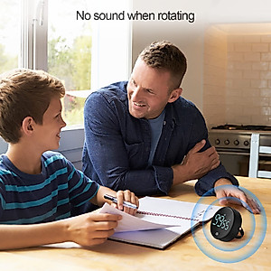 Digital Kitchen Timer, Visual Timer, Magnetic Countdown Countup Timer with Large LED Display, Digital Timer, Handy for Cooking, Exercising, Teaching, Easy for Children and Elderly (Black)