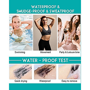 4D Silk Fiber Lash Mascara, 2 in 1 Thrive Mascara For Natural Lengthening And Thickening Effect(Pack of Dark Cyan)