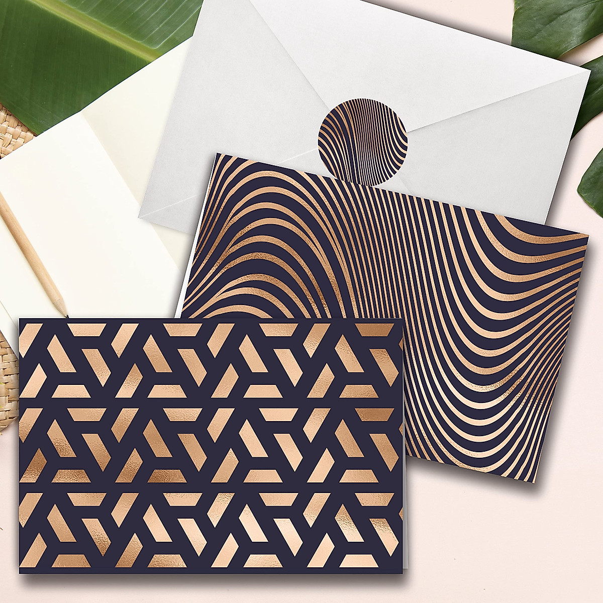 50-Pack Assorted Greeting Cards: 4x6’’ Blank Note Cards with Envelopes and Matching Stickers - Featuring 10 Unique Designs for Various Occasions Such as Thank You, Birthday, Business, and More