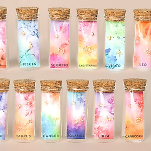 TAURUS 18k Gold Mismatched Stud Earring, Zodiac Star Stud Earrings Gift Set, Birthday Astrology Gifts for Women, Teens, Birth Flower (Taurus)