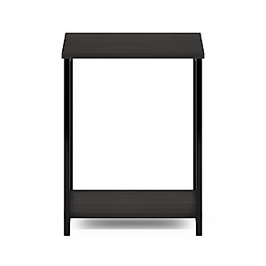 Furinno Simplistic Metal Frame End Table, 1-Pack, Espresso