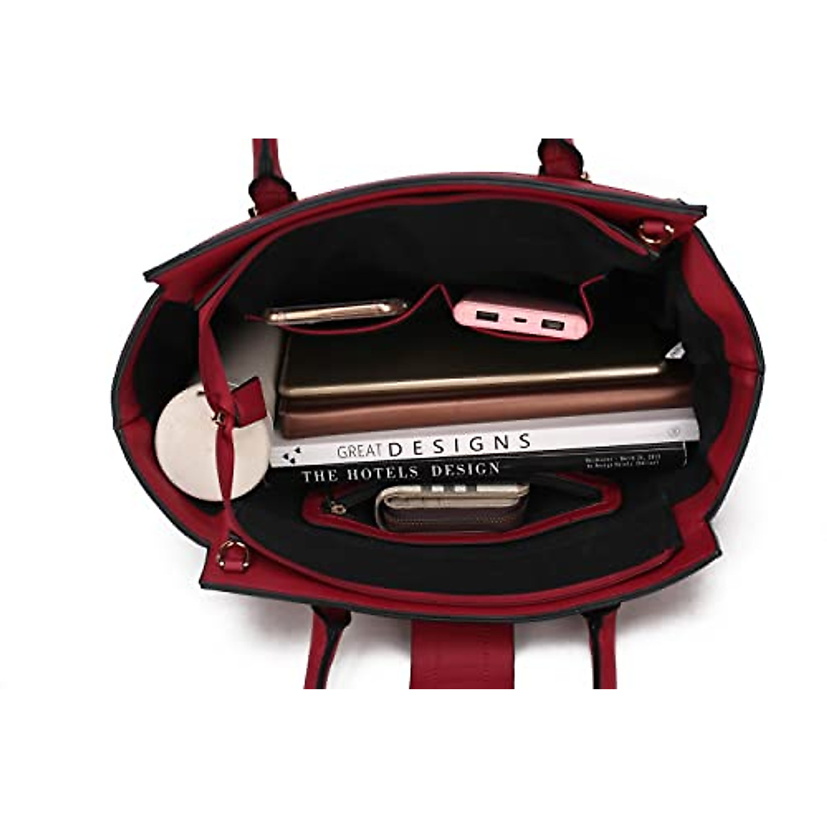 MKF Collection Satchel Crossbody Bag for Women-Handbag Purse -ShoulderbagTop-Handle Satchel Black