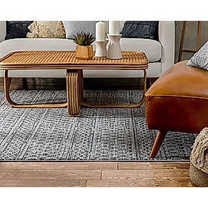 Well Woven Keller Blue Vintage Stripes Pattern Area Rug 8x11 (7'10" x 10'6")