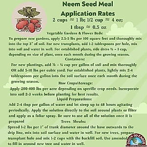 Down to Earth Organic Neem Seed Meal Fertilizer Mix 6-1-2, 5 lb