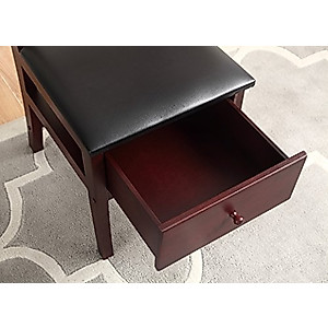 Proman Products Manchester Chair Valet VL36142 with Drawer, Hanger, Trouser Bar and Tie & Belt Bar, 18" W x 23" D x 44" H, Mahogany Finish