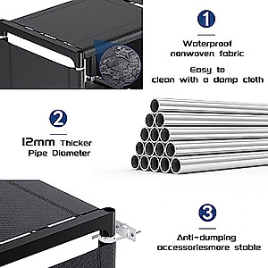 Mavivegue Book Shelf, 4 Cube Storage Organizer, DIY Bookcase, Metal Cube Bookshelf,Book case for Bedroom, Living Room,Office,Closet Storage Organizer, Black Cubicle Storage Rack