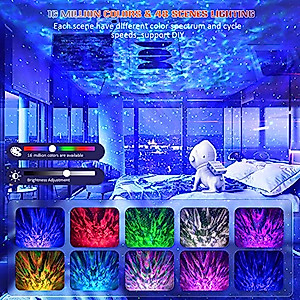 Star Projector,Galaxy Projector for Bedroom,Space Dog Projector with Bluetooth Speaker & White Noise and Remote Control,Smart Night Light Projector for Kids Adults Game Room Home Theater Ceiling Decor