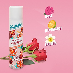Batiste Dry Shampoo, Rose Gold, Refresh Hair And Absorb Oil Between Washes, Waterless Shampoo For Added Hair Texture And Body, 6.35 OZ Dry Shampoo Bottle