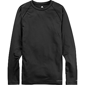 Burton Men's Standard Midweight X Base Layer Crewneck, True Black/Gray Heather, Medium