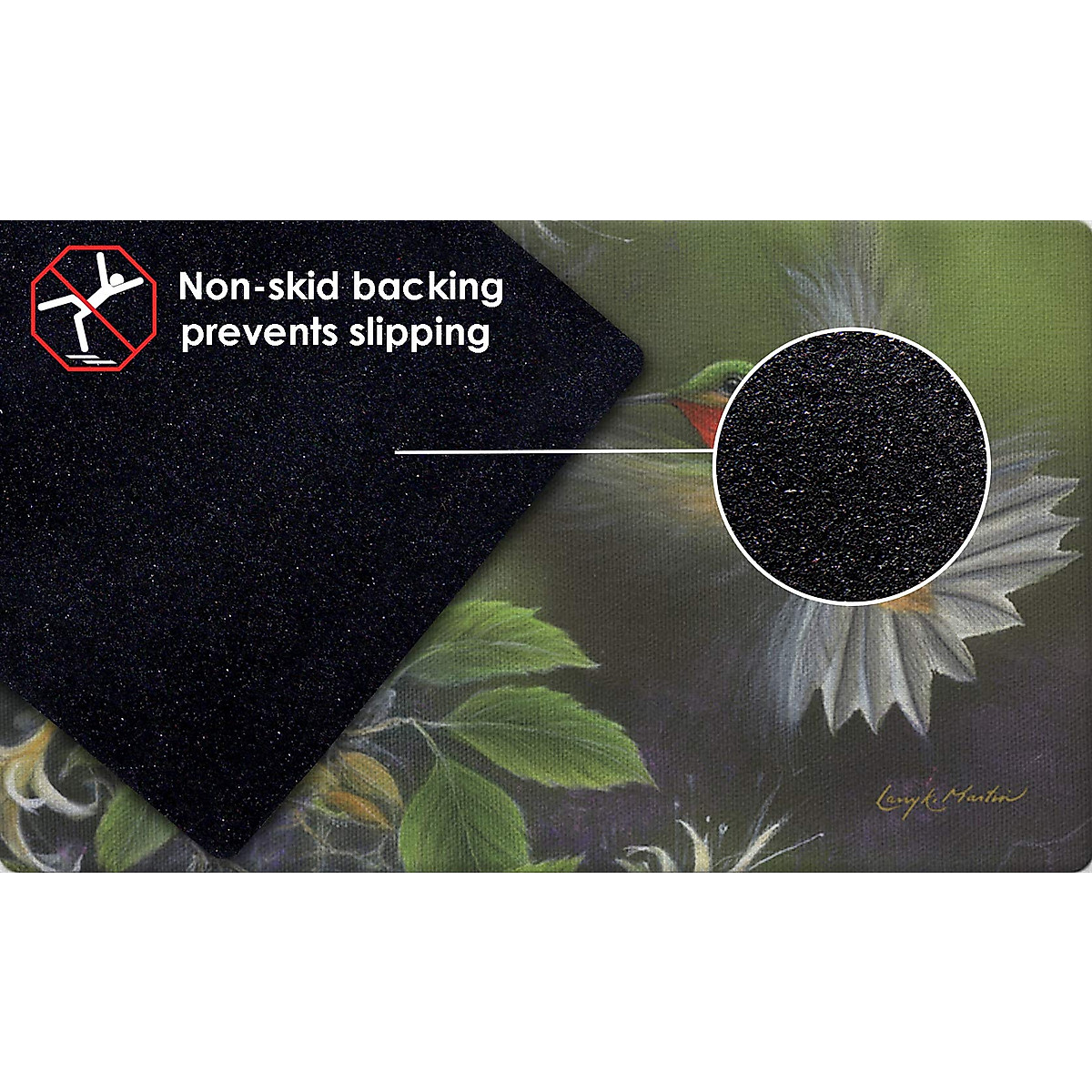 Toland Home Garden 800036 Rufous Hummingbird Spring Door Mat 18x30 Inch Summer Outdoor Doormat for Entryway Indoor Entrance