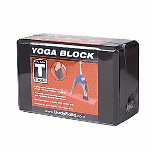 Body-Solid Tools Yoga Block - High-Density Foam Blocks for Yoga, Pilates, Flexibility & Support - Ideal for Iyengar, Anusara, Ashtanga, Restorative or Power Yoga - With Beveled Edges for Soft Grip