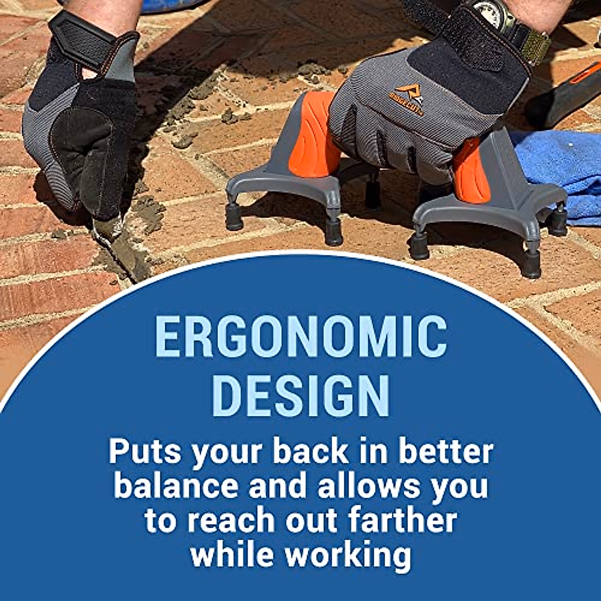 EasyLean Trowel Support Tool, Handy Hand Tool for Flooring, Drywall, Cement, and Adhesive Application, Support Tool for Floor Installers with Anti-Slip Spare Feet - Joyful Flappers