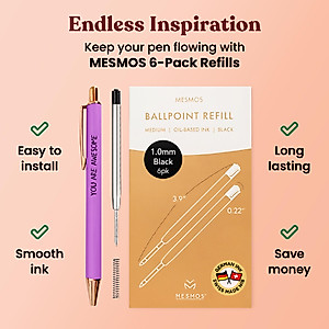 MESMOS 3pc Fancy Pen Set for Women, Employee Appreciation Gifts, Thank You Gifts for Women, German-Made Ink, Teacher Pens, Nice Cute Pens, Boss Lady Gifts, Office Gifts for Coworkers