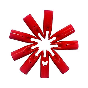 50pcs Arrow Nocks Archery Plastic Nocks Replacement Arrow Tail Glue On 7mm Arrow Shaft for DIY Arrows End Accessory (Red)
