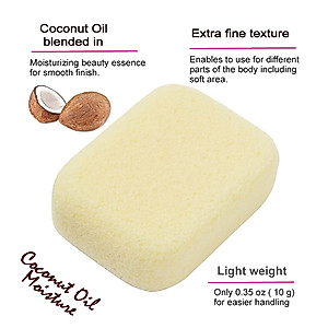Pumice Stone for Feet, Body, Hands [Made in Japan] Coconut Oil Blended for Extra Fine Smooth Finish, Soft Foot Pumice Scrubber