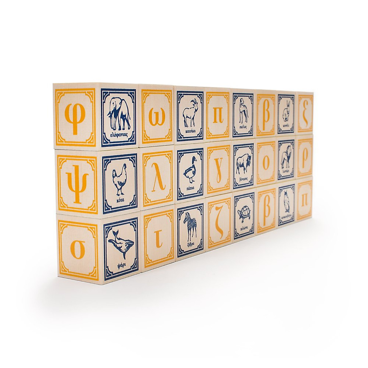 Uncle Goose Greek Blocks - Made in The USA