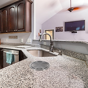 Angoily Trash Compactor, 18-20cm, Stainless Steel, Open-Top, Silver