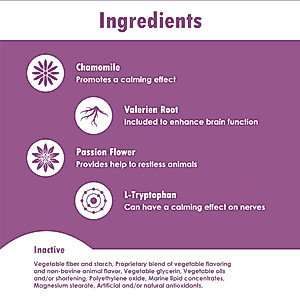 TranQuil-Chews for Dogs - Contains Chamomile, L-Tryptophan, and Melatonin - Relieves Stress and Tension - Ease Travel and Separation Anxiety - 180 Soft Chews