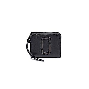 Marc Jacobs Women's The Snapshot DTM Mini Compact Wallet, Black, One Size