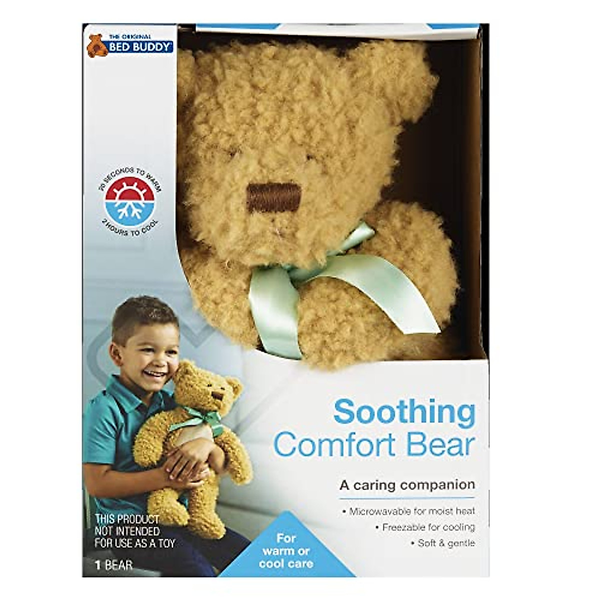 Bed Buddy Microwavable Weighted Stuffed Animal Teddy Bear and Plush - Calming Bear for Adults and Kids, 2 Pounds, Good for All Ages