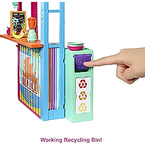 Barbie Loves The Ocean Beach Shack Playset with 18+ Accessories, Made from Recycled Plastics, Gift for 3 to 7 Year Olds