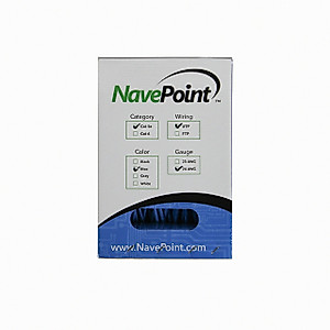 NavePoint CAT5e (CCA), 500ft, Blue, Solid Bulk Ethernet Cable, 24AWG 4 Pair, Unshielded Twisted Pair (UTP)