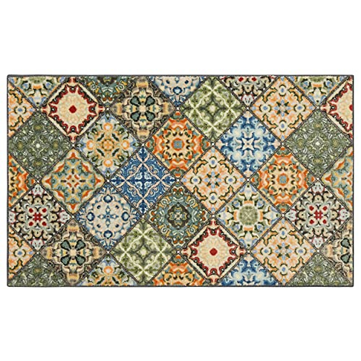 Mohawk Home Moroccan Tile Green 2' 6" x 4' 2" Kitchen Mat