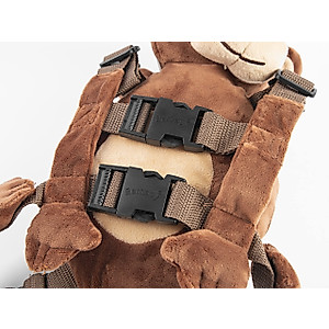 Berhapy 2 in 1 New Monkey Toddler Safety Harness Backpack Children's Walking Leash Strap（Brown）