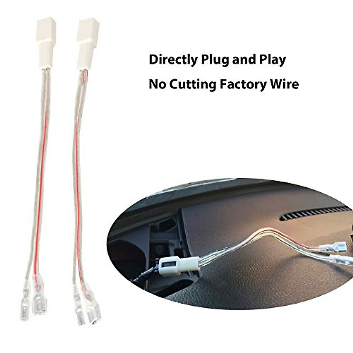 RED WOLF Car Dash Tweeter Speaker Wire Harness Cable Connector for Honda Civic Odyssey Acura 2003-2020 to Tweeter Speaker Sound System Update