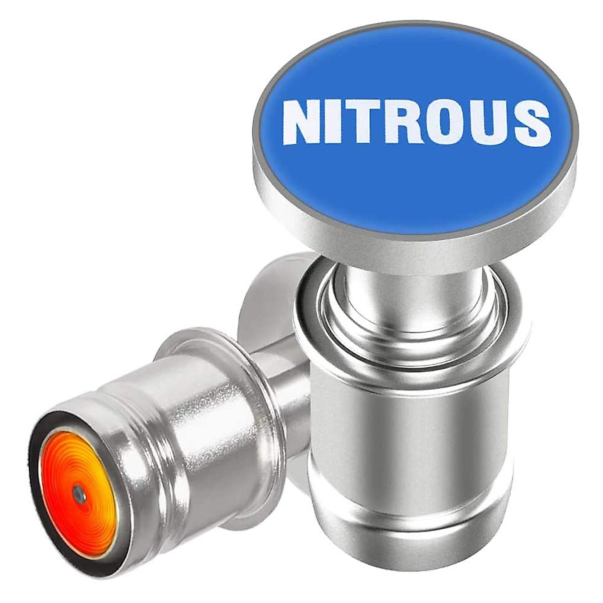 2Pcs EJECT NITROUS Button Cigarette Lighter Replacement Cover,Fire Missiles Button Cigarette Lighter Cover,12V Power Source Fits Most Automotive Vehicles (EJECT + NITROUS)