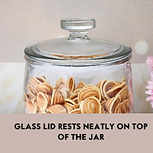 Maredash 1 Gallon glass jars, Cookie Jar & Candy Jar with Lid, Large Food Storage Container,glass jar with lid for Buffet, Coffee & Flour, Laundry Room Storage & Pantry
