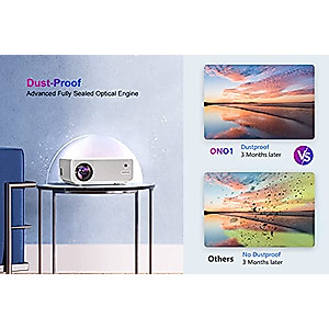 [Electric-Focus] Projector 5G WiFi and 5.1 Bluetooth 4K-Support:480 ANSI Native 1080P 18000L 400'' ONOAYO Outdoor Portable Projector, ±50°4P/4D Keystone&50% Zoom, Full Sealed Optical Home Projector