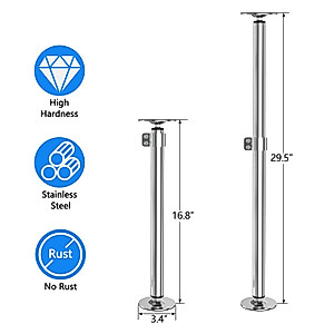Eapele Undermount Sink Brackets, Adjustable Stainless Steel Undermount Sink Support , Heavy Duty Repair System Kit for Kitchen or Bathroom（16.8"-29.5"）