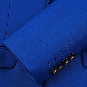KUDORO Men's Sport Coats & Blazers Slim Fit Suit Jacket for Men Two Button Sport Coat for Wedding Casual RoyalBlue