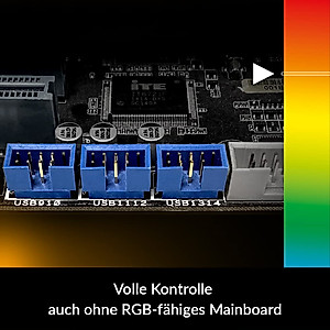 ARCTIC RGB Controller - 4-Pin 12 V-G-R-B Outputs (RGB x 4), Sata Power - Black