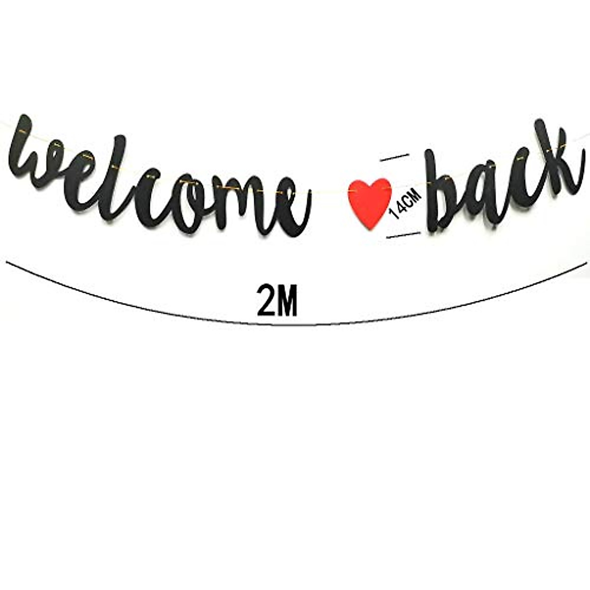 Welcome Back Banner Black Glitter Welcome Back Party Sign Returning Home Teenager Homecoming Home Coming Returning Home Hospital (Black)