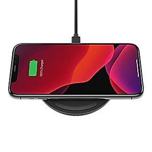 Belkin Wireless Charger - Qi-Certified 10W Max Fast Charging Pad - Quick Charge Cordless Flat Charger - Universal Qi Compatibility for iPhone, Samsung Galaxy, AirPods, Google Pixel, and more