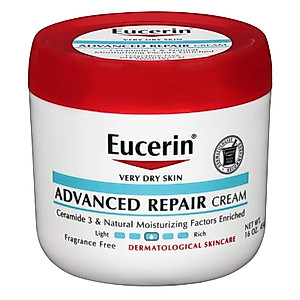 Eucerin Creme Advanced Repair 16 Ounce Jar (473ml) - Pack of 2