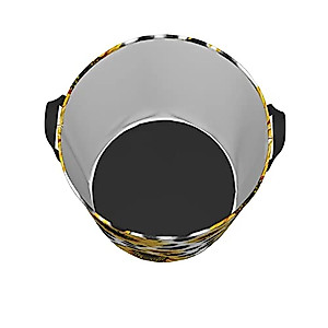 KiuLoam Sunflowers On Cow Print 19.6 Inches Large Storage Basket Collapsible Organizer Bin Laundry Hamper for Nursery Clothes Toys